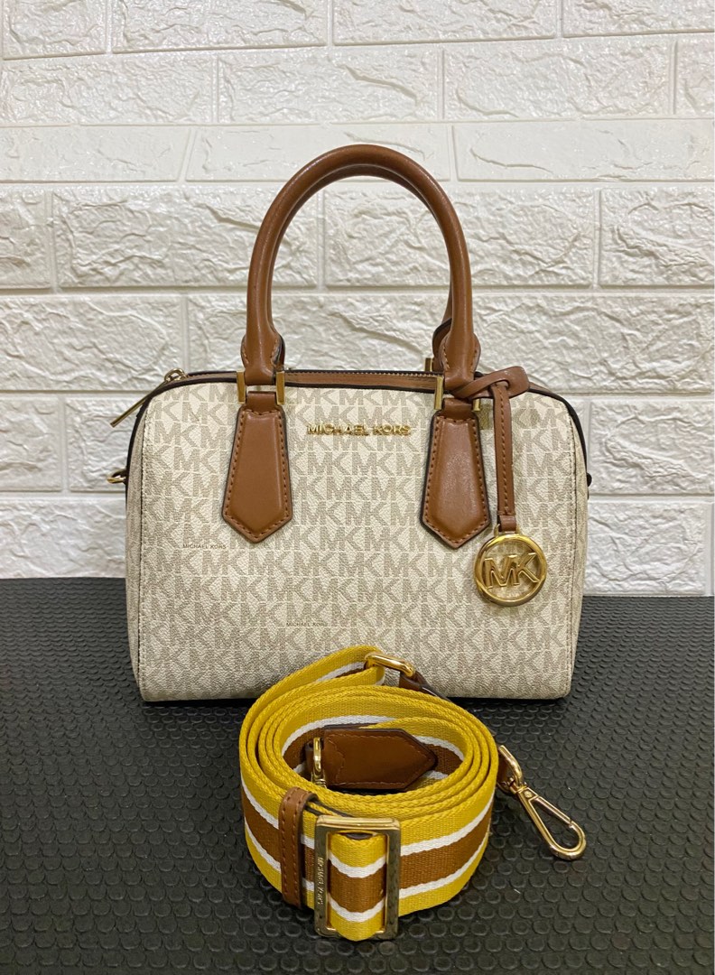 White MK mono wide strap, Luxury, Bags & Wallets on Carousell