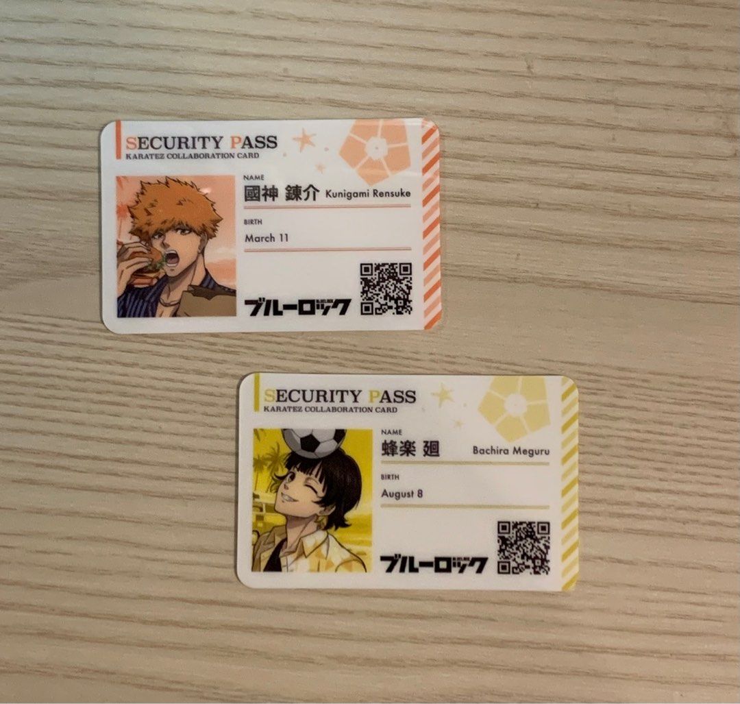(wts/wtt) bluelock kunigami and bachira karatez ID cards, Hobbies & Toys, Memorabilia ...