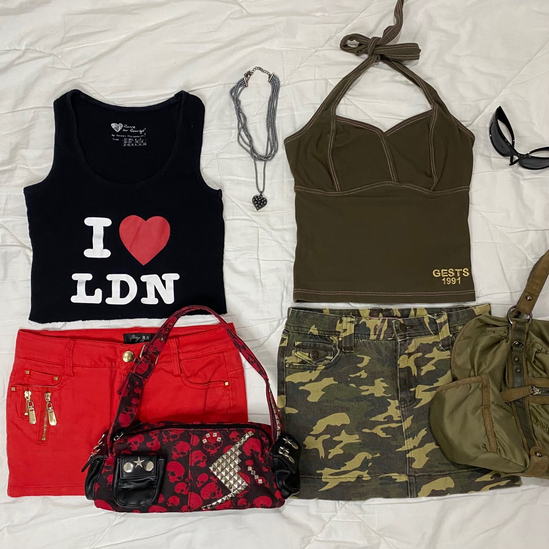 Y2k Coquette Alt Punk Items, Women's Fashion, Tops, Blouses on Carousell