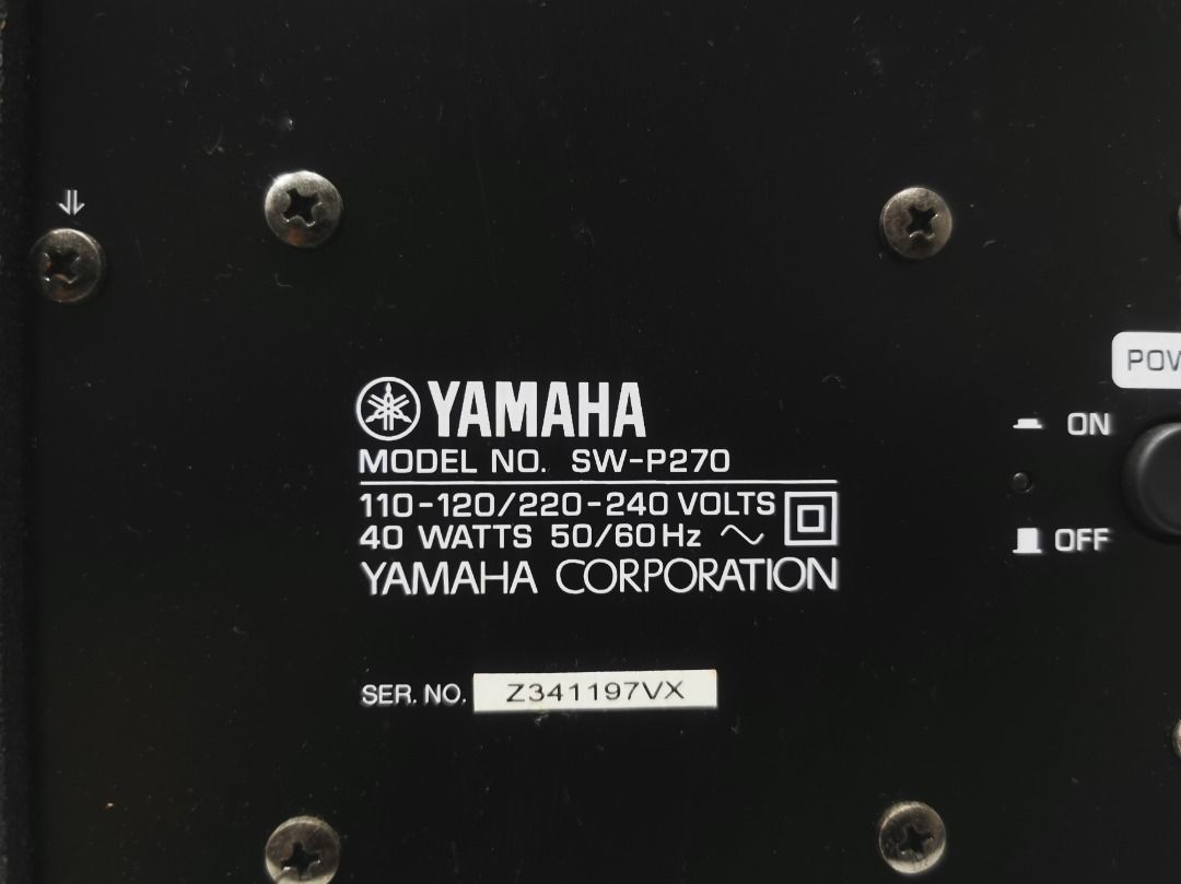 YAMAHA Dolby 5.1 Speakers NX-C270 NX-E270 YAMAHA Subwoofer SW-P270, 音響 ...