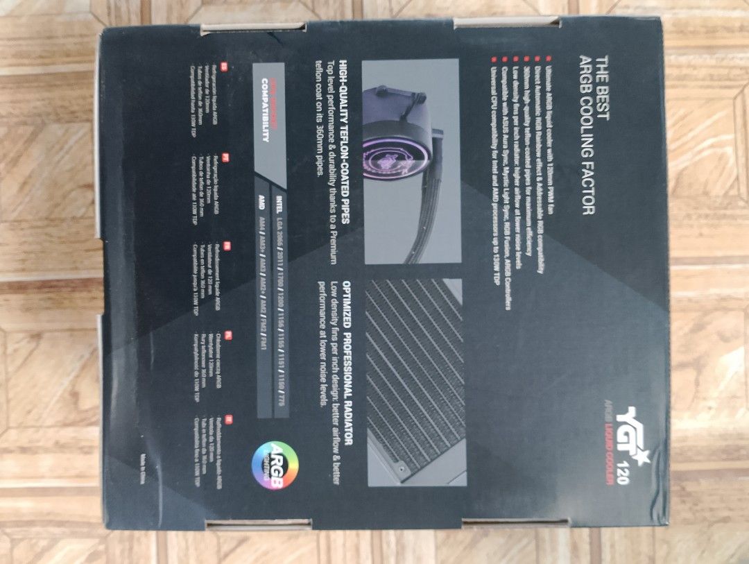 YGT 120mm RGB AIO Cooler, Computers & Tech, Parts & Accessories ...