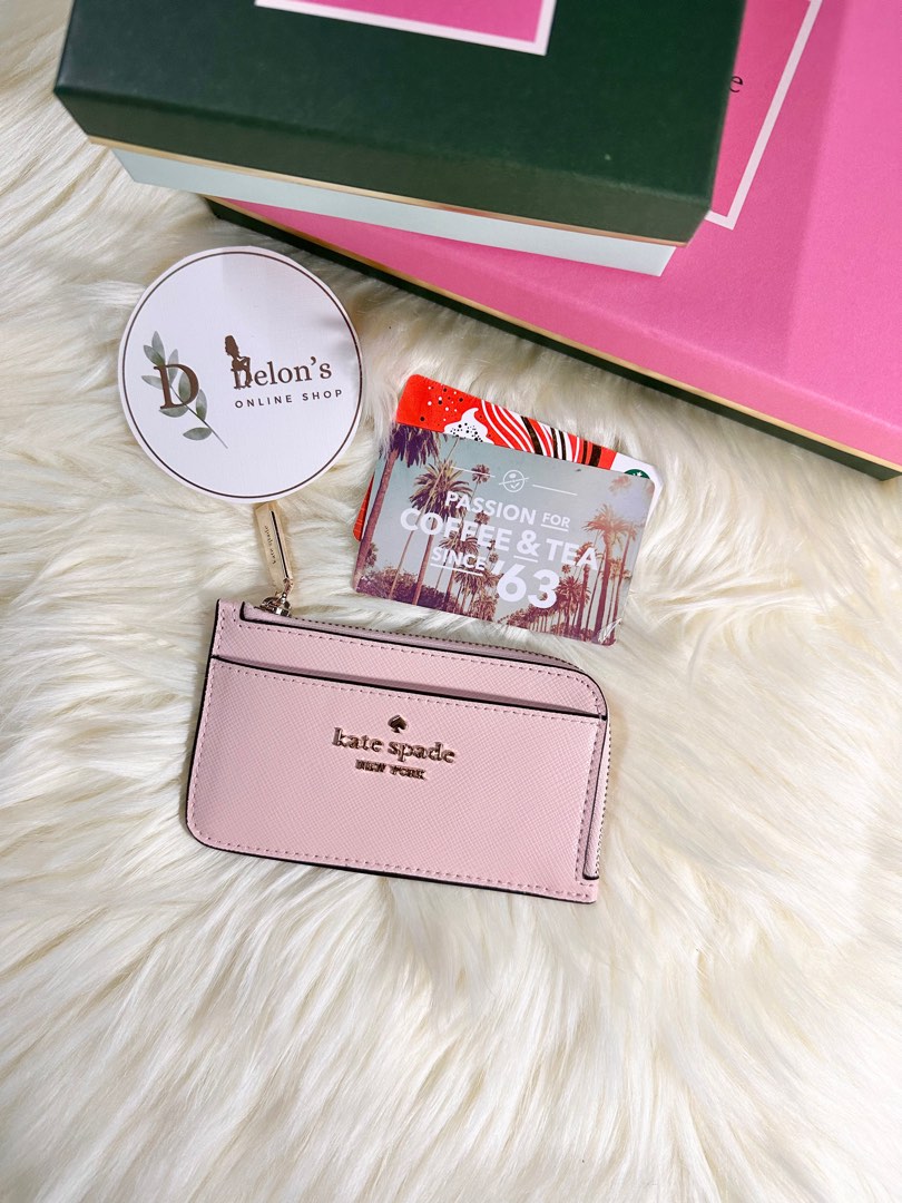 100% Original Kate Spade Madison Top Zip Card Holder, Luxury, Bags ...