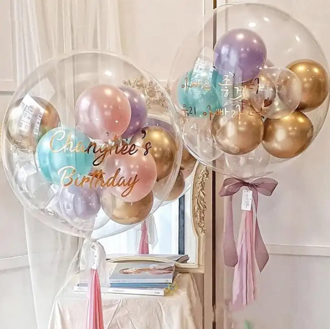 24-inch Customised Bubble Balloon, Hobbies & Toys, Stationery & Craft ...