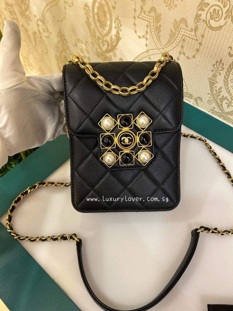 #30 Like New Chanel Coco Kingdom Vertical Flap Bag Black Calf GHW ...