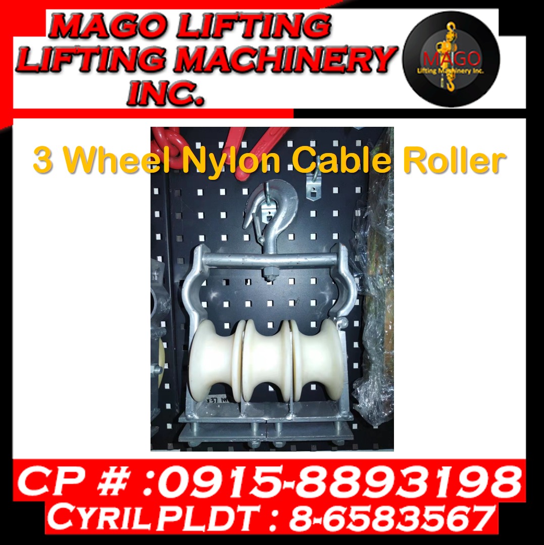 3 Wheel Nylon Cable Roller, Commercial & Industrial, Construction Tools ...