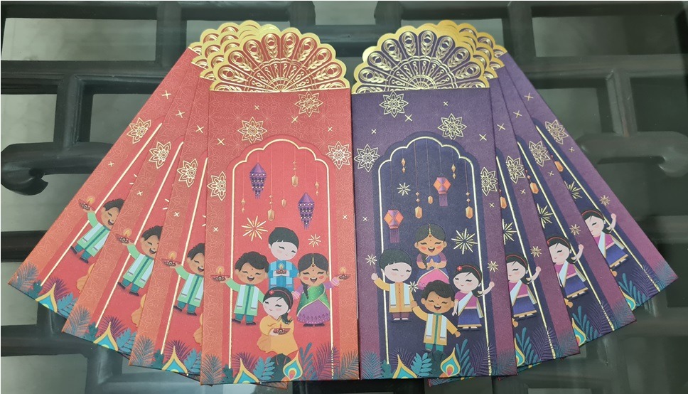 8 pcs DBS Treasures 2023 Deepavali Red Packet / Ang Bao Pow Pao ...
