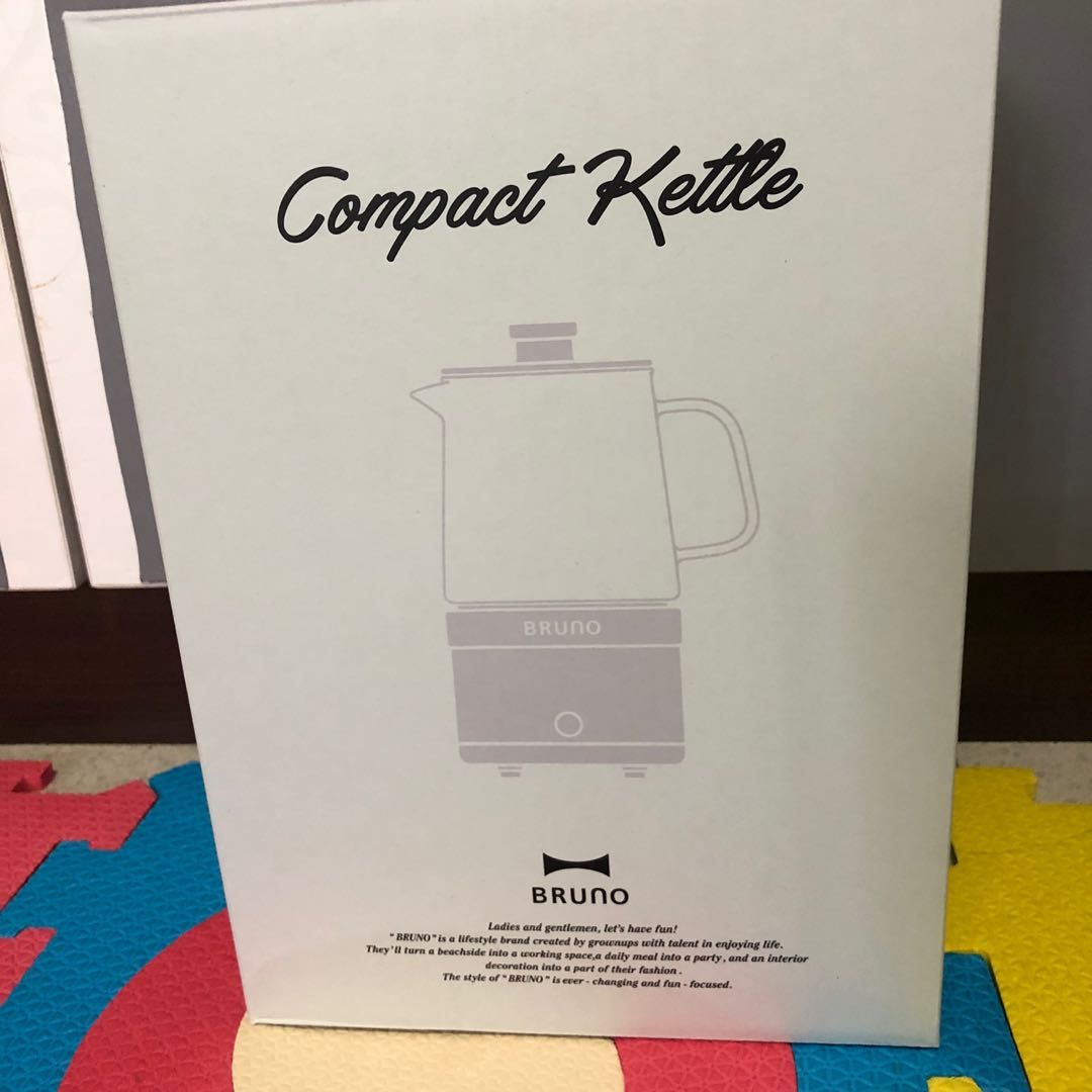 全新 BRUNO 迷你電熱茶壺 (Compact Kettle) 養生壺, 家庭電器, 廚房電器, 水壺 - Carousell