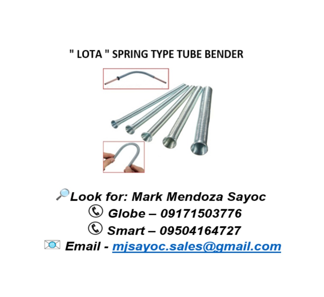 " LOTA " SPRING TYPE TUBE BENDER, Commercial & Industrial, Construction ...
