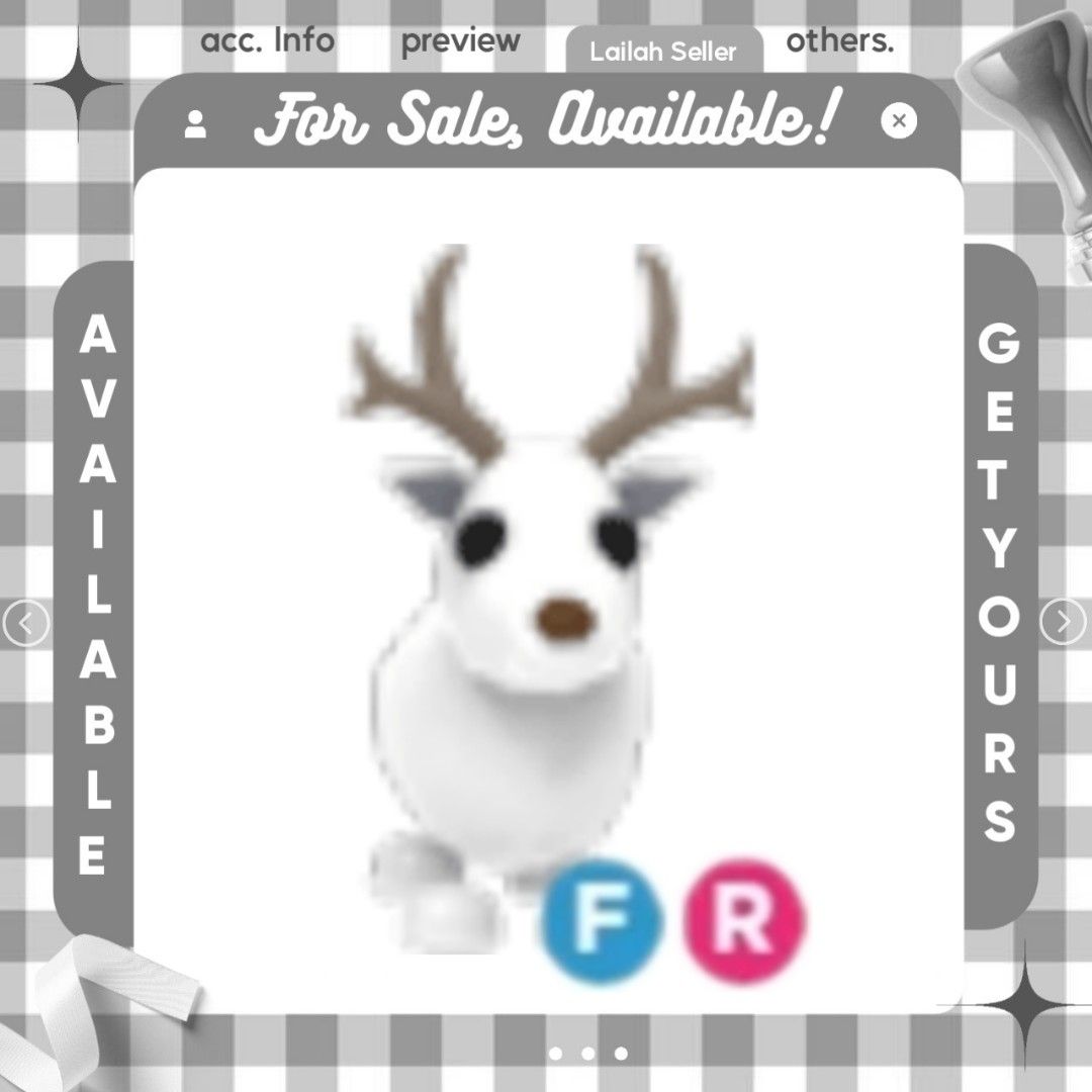 Adopt me | FR Arctic reindeer | Legendary pet | Roblox, Hobbies & Toys ...
