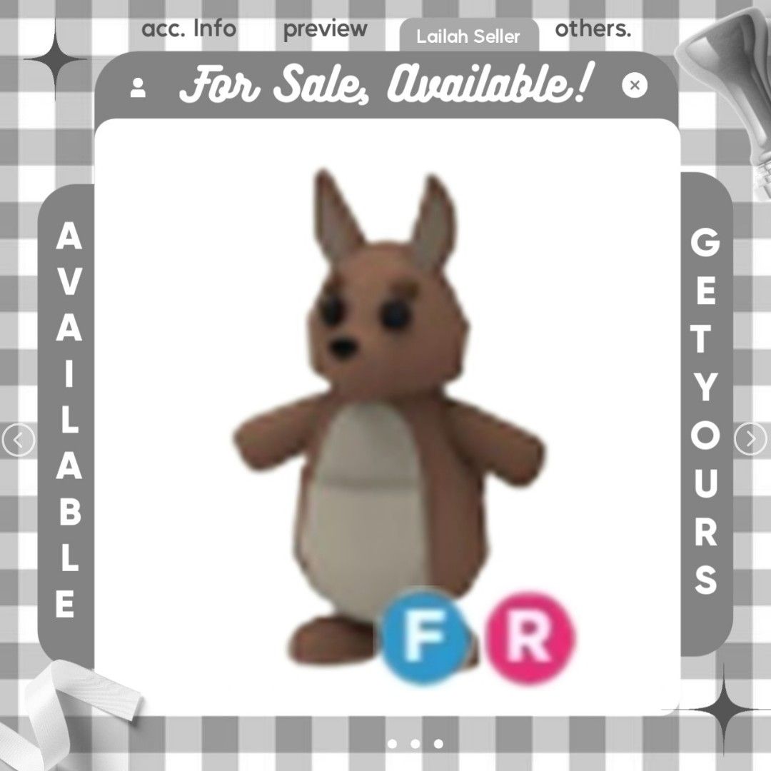 Adopt me | FR Kangaroo | Legendary pet | Roblox, Hobbies & Toys, Toys ...