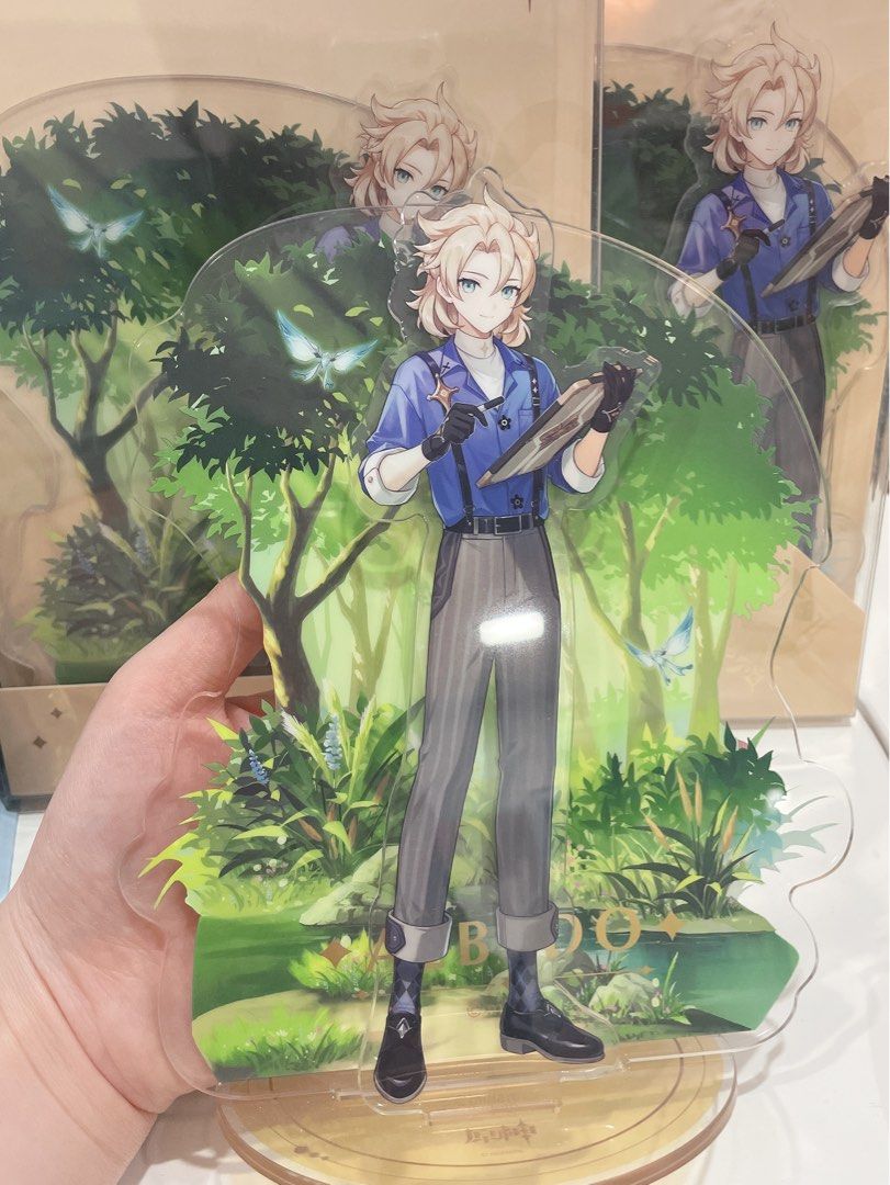 Albedo Genshin M&G Collab Standee Shikishi, Hobbies & Toys, Memorabilia ...