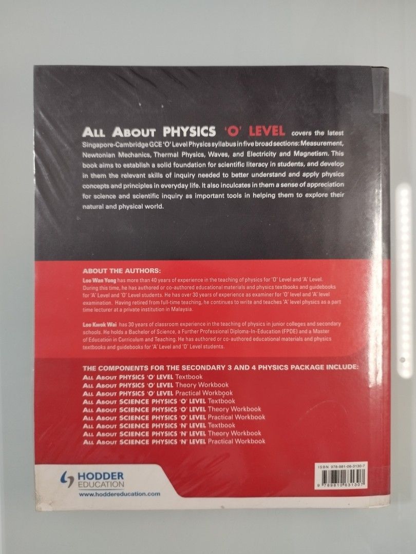 All About Physics O Level Pure Physics Textbook, Hobbies & Toys, Books ...