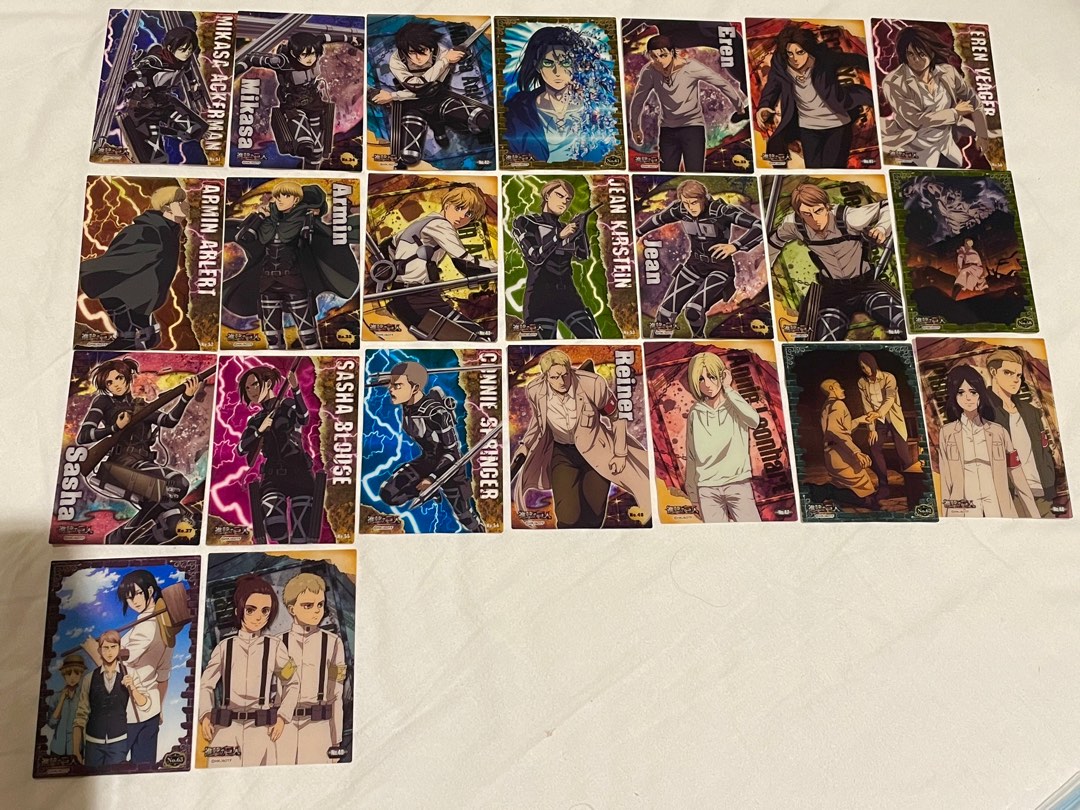 AOT Attack on Titan New Cards 1, Hobbies & Toys, Toys & Games on Carousell