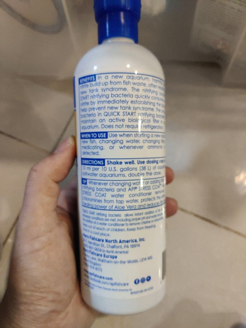 API Quick Start 473ml Exp Apr 2024 Almost Full Bottle, Pet Supplies ...