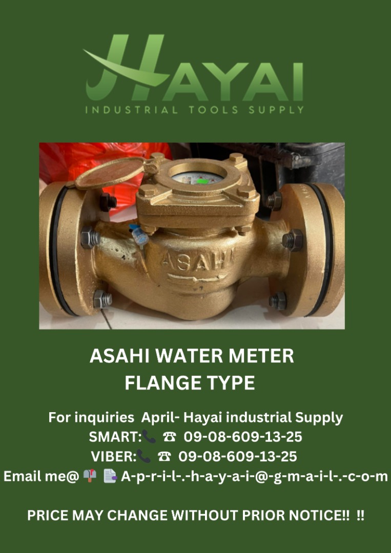Asahi water meter flange type, Commercial & Industrial, Construction ...