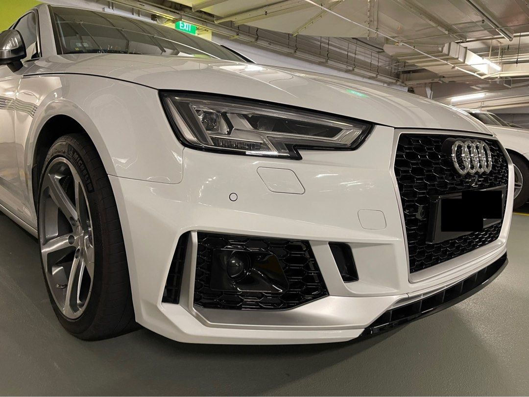 Audi RS4 front bumper body kit & rear diffuser for Audi A4 B9 (2016 ...