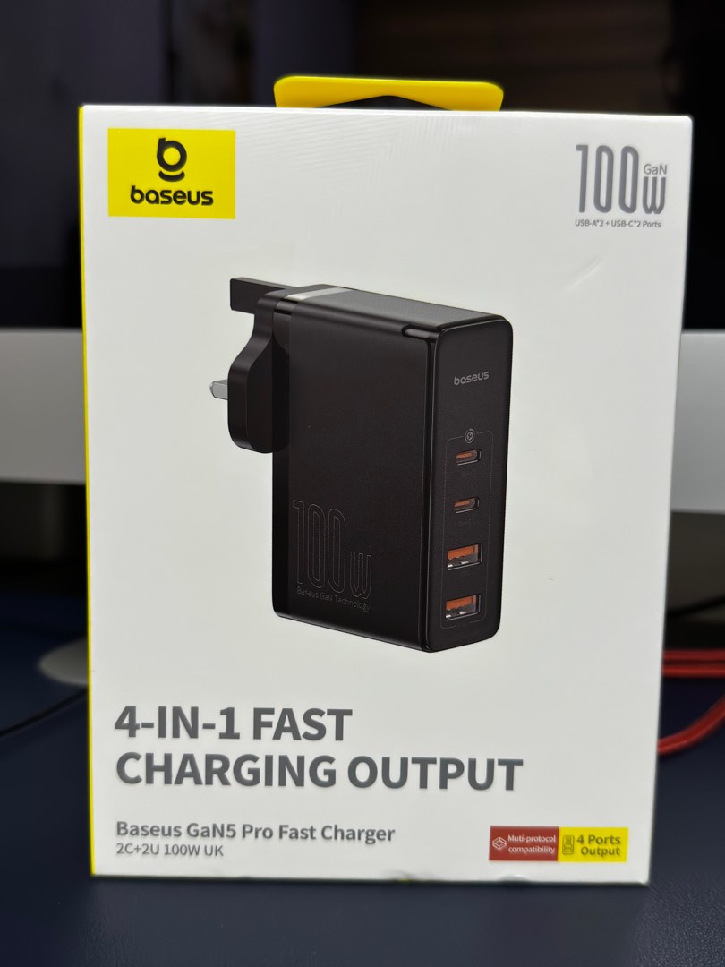 Baseus 100w 4-In-1 GaN Charger, Mobile Phones & Gadgets, Mobile ...