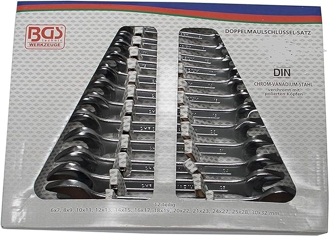 BGS 12-piece Open End Spanner Set (Made in Germany), Commercial ...