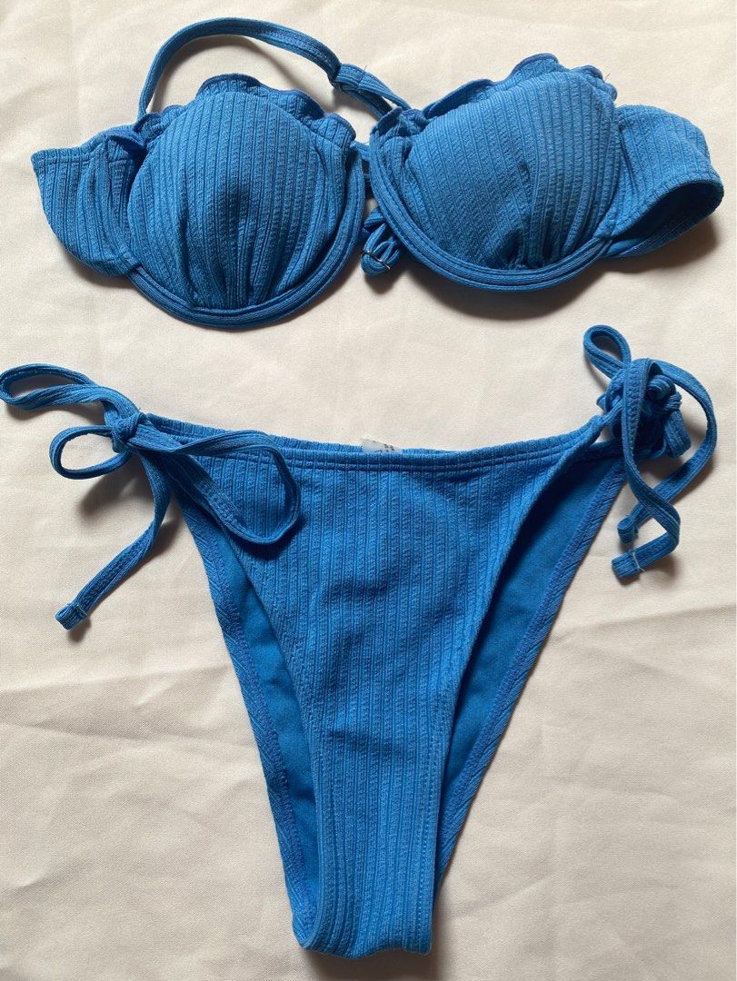 Blue Bikini Set, Women's Fashion, Swimwear, Bikinis & Swimsuits on ...