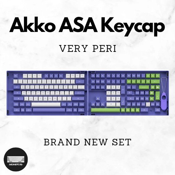[BNIB] Akko ASA Very Peri keycap set for custom mechanical keyboard ...