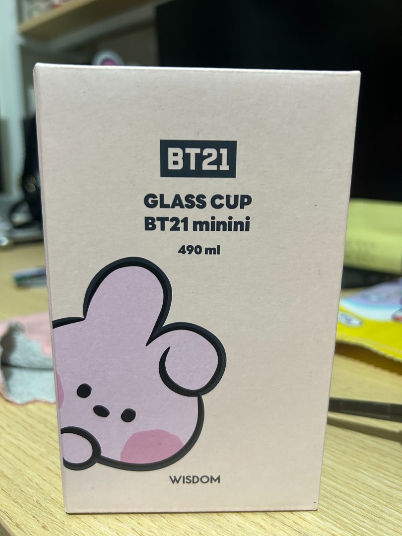 BT21 MININI COOKY GLASS CUP, Hobbies & Toys, Memorabilia & Collectibles ...