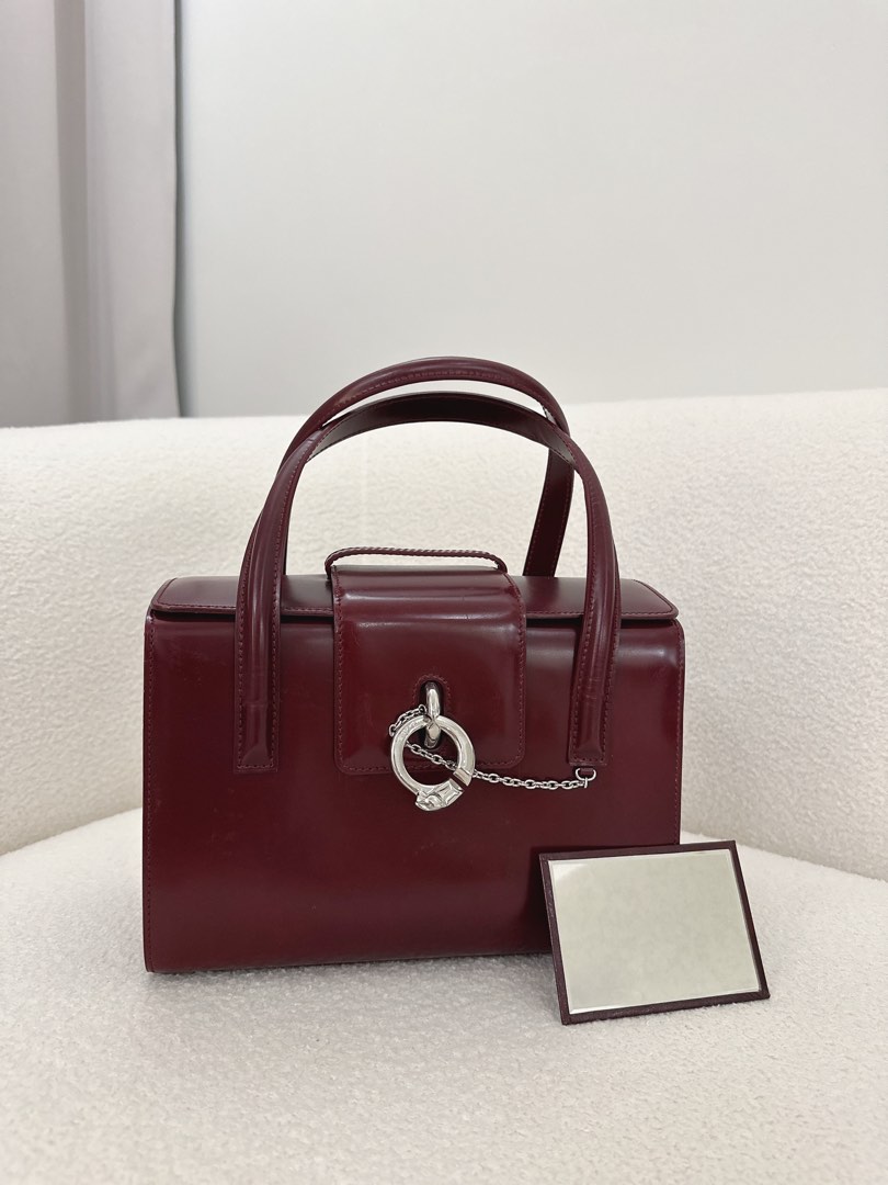 Cartier Vintage Leather Box Bag, Luxury, Bags & Wallets on Carousell