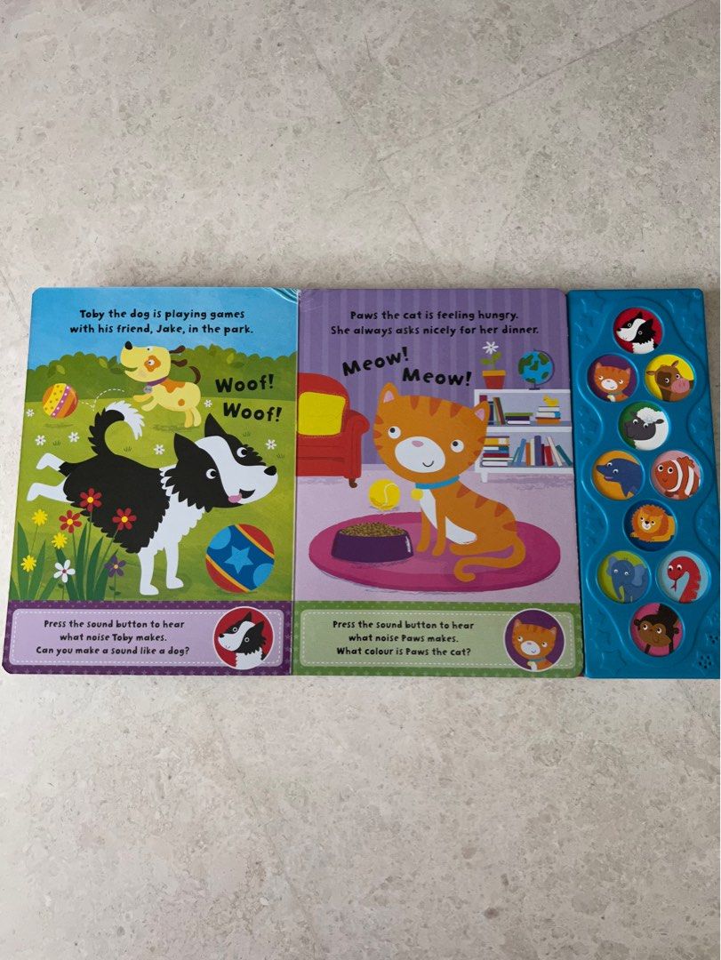 Children Books - Tiny tots First Learning Sound Book Animals, Hobbies ...