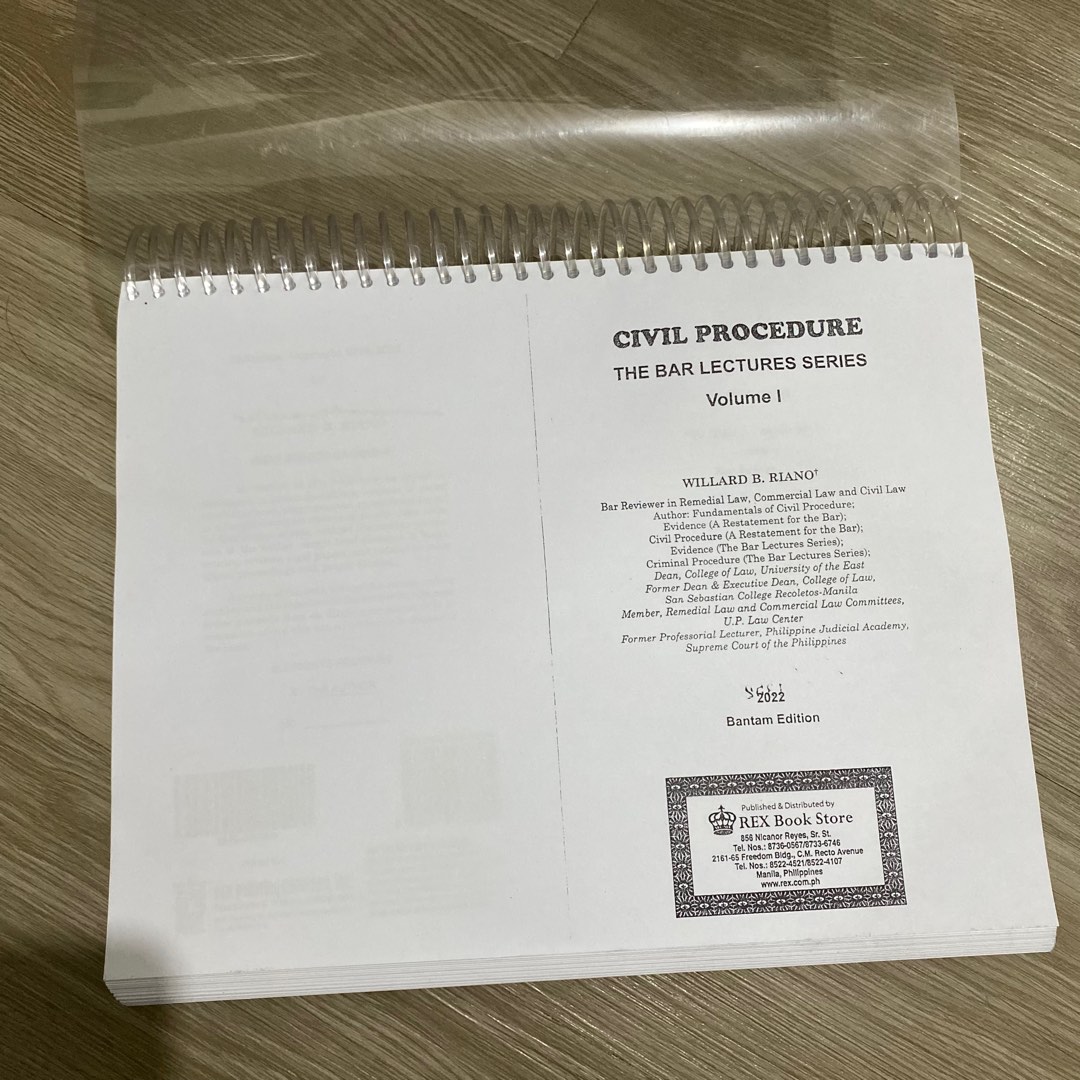 Civil Procedure Riano Vol 1 2022 edition, Hobbies & Toys, Books ...