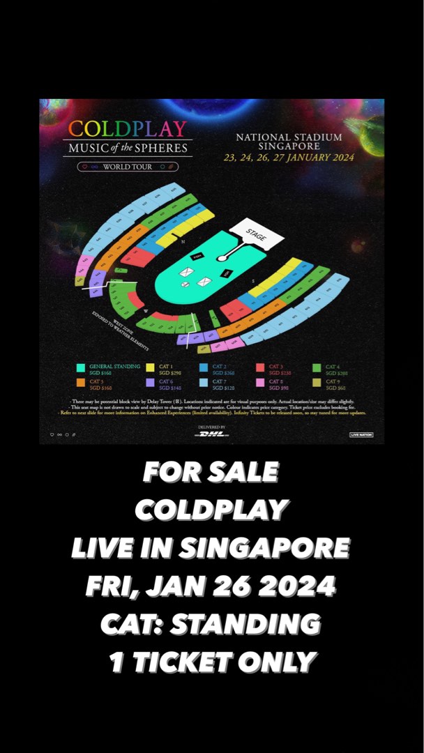 WTS Coldplay Ticket, Tiket & Voucher, Tiket Acara di Carousell