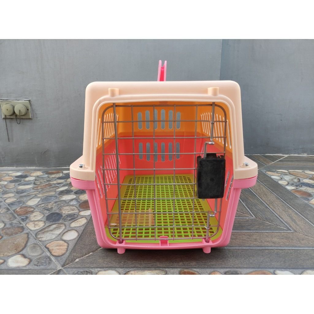 Colorful Pet Carrier Box Container Travel Crates For Dog Cat Bird With ...