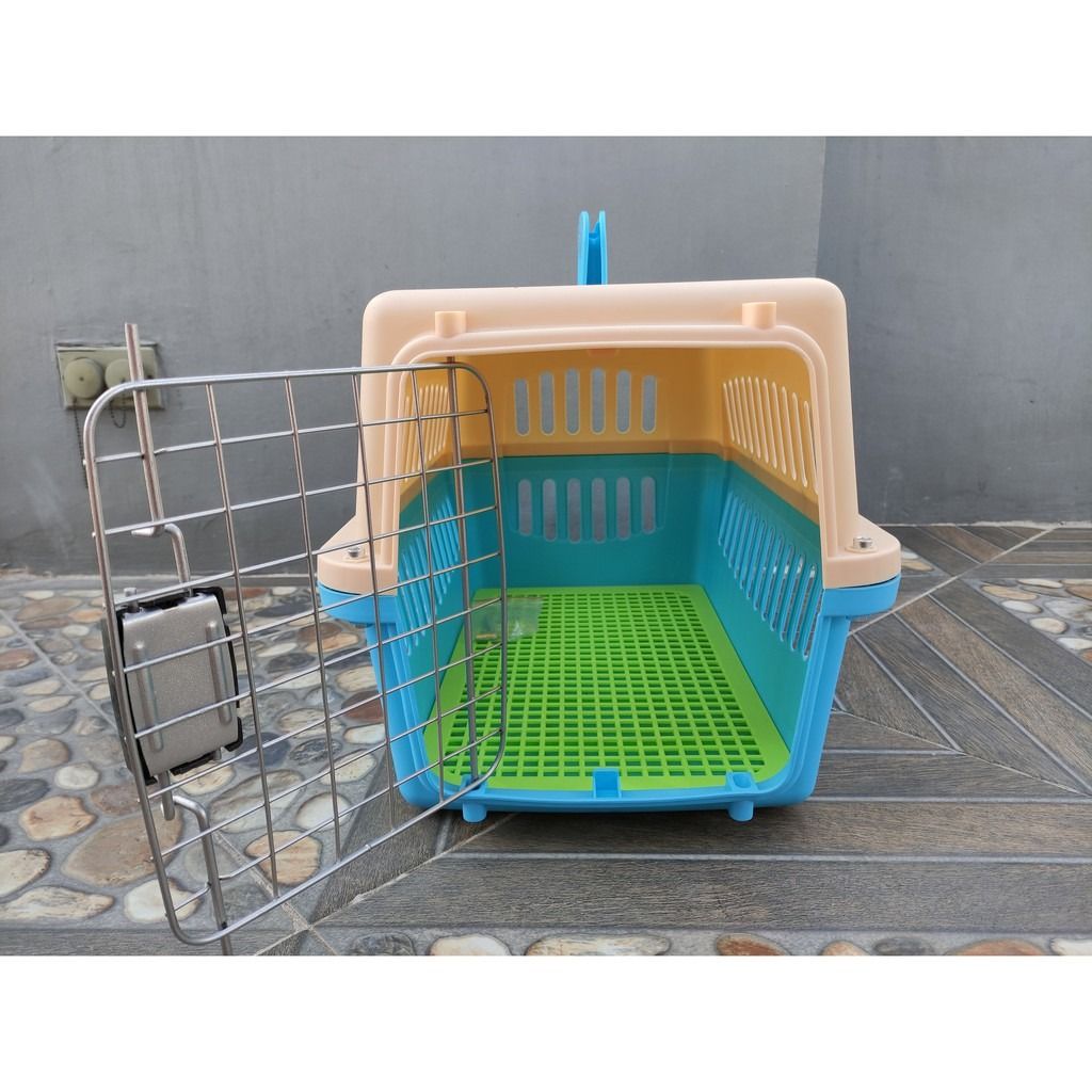 Colorful Pet Carrier Box Container Travel Crates For Dog Cat Bird With ...