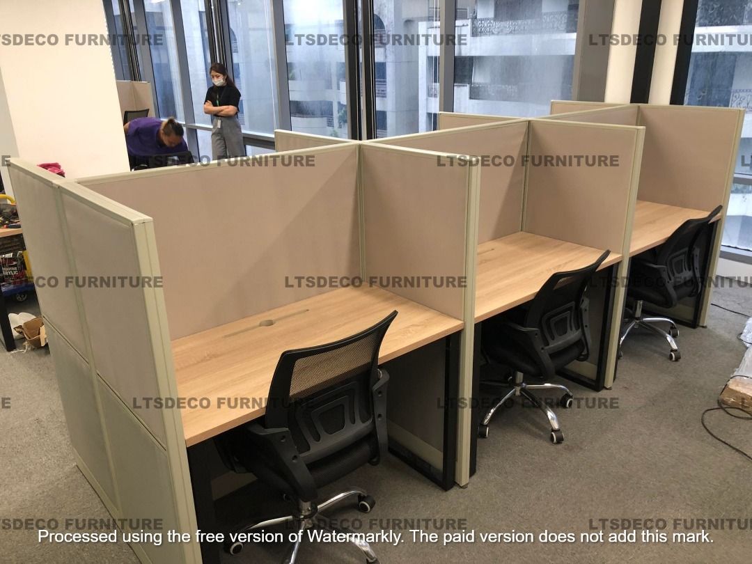 Computer Table Office Partition, Furniture & Home Living, Office ...