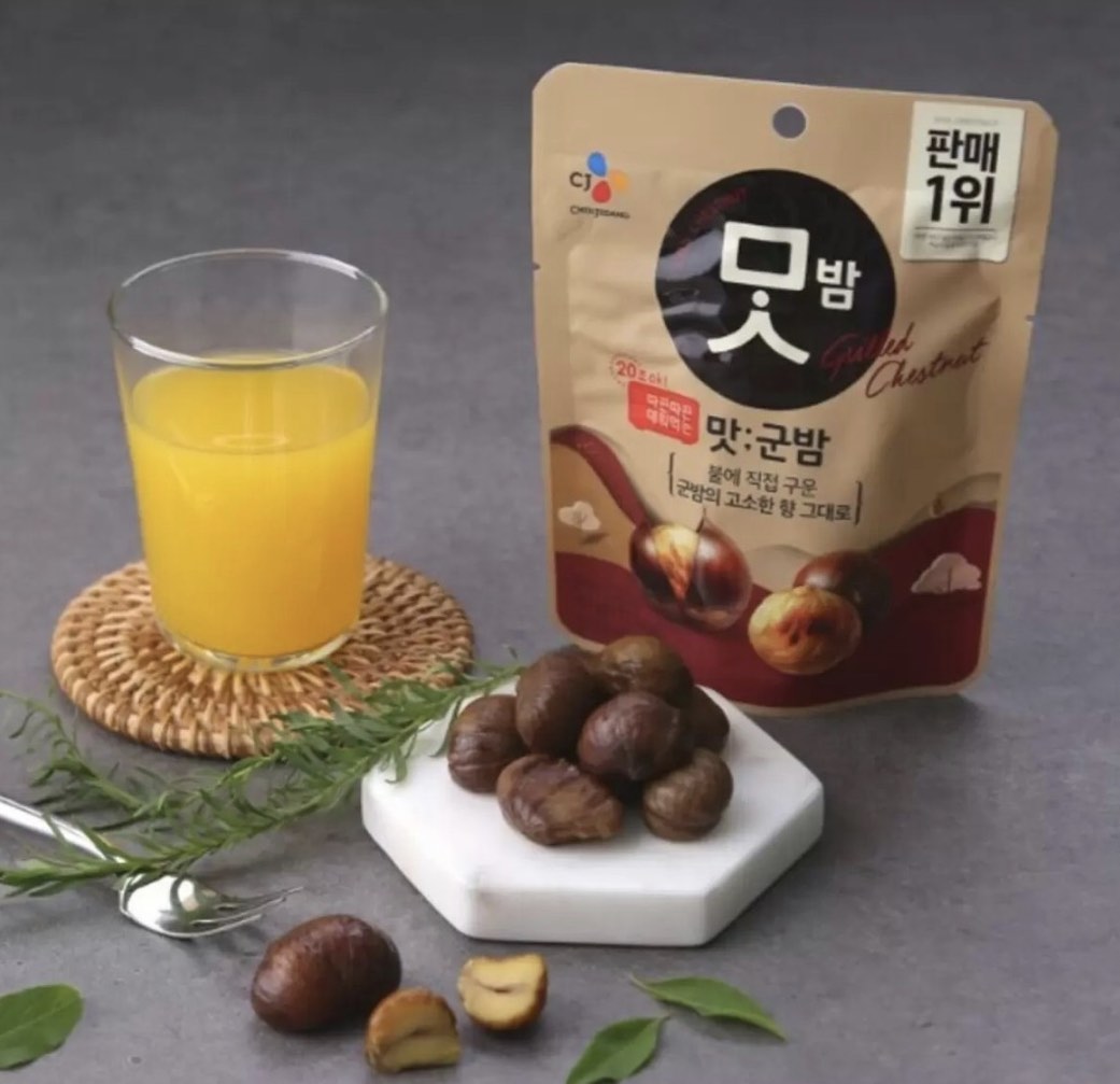 【韓國COSTCO直送】CJ Roasted Chestnuts香烤栗子 60g x 4包 x 5袋, 嘢食 & 嘢飲, 包裝食物&即食食物 - Carousell