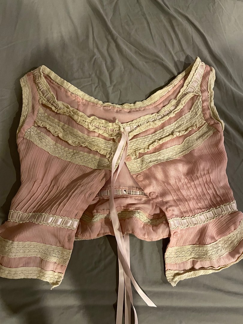 Cottagecore Antique Lacemade top, Women's Fashion, Tops, Blouses on ...