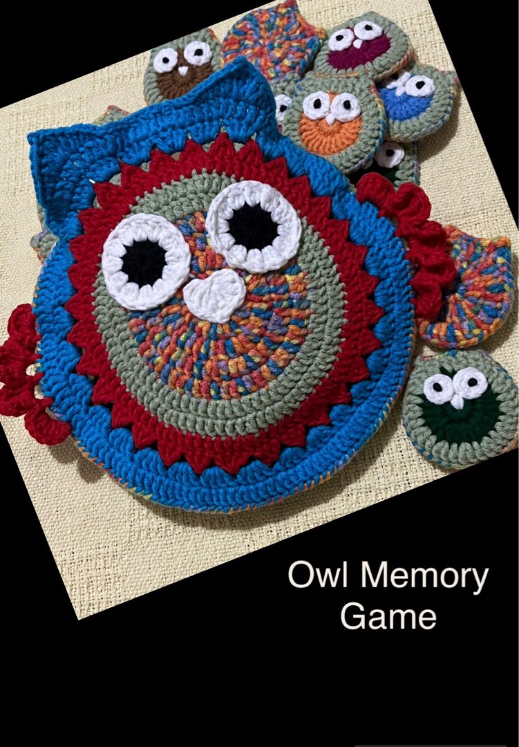 Crochet Owl Memory Game, Hobbies & Toys, Toys & Games on Carousell