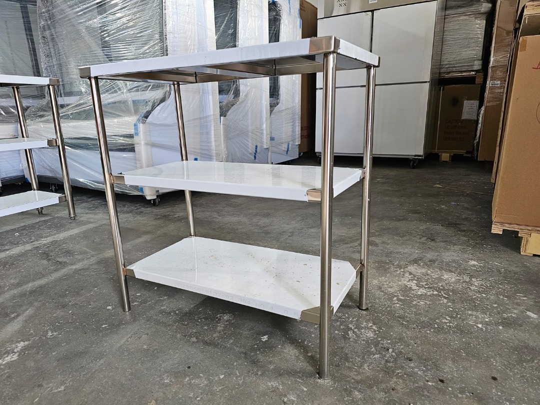 Custom Made Stainless Steel 3 Tier Utensil Table, Furniture & Home ...