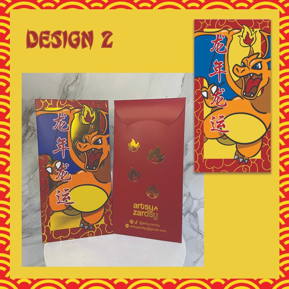 Custom Pokemon Red Packets 2024 Year of The Dragon | Charizard ...