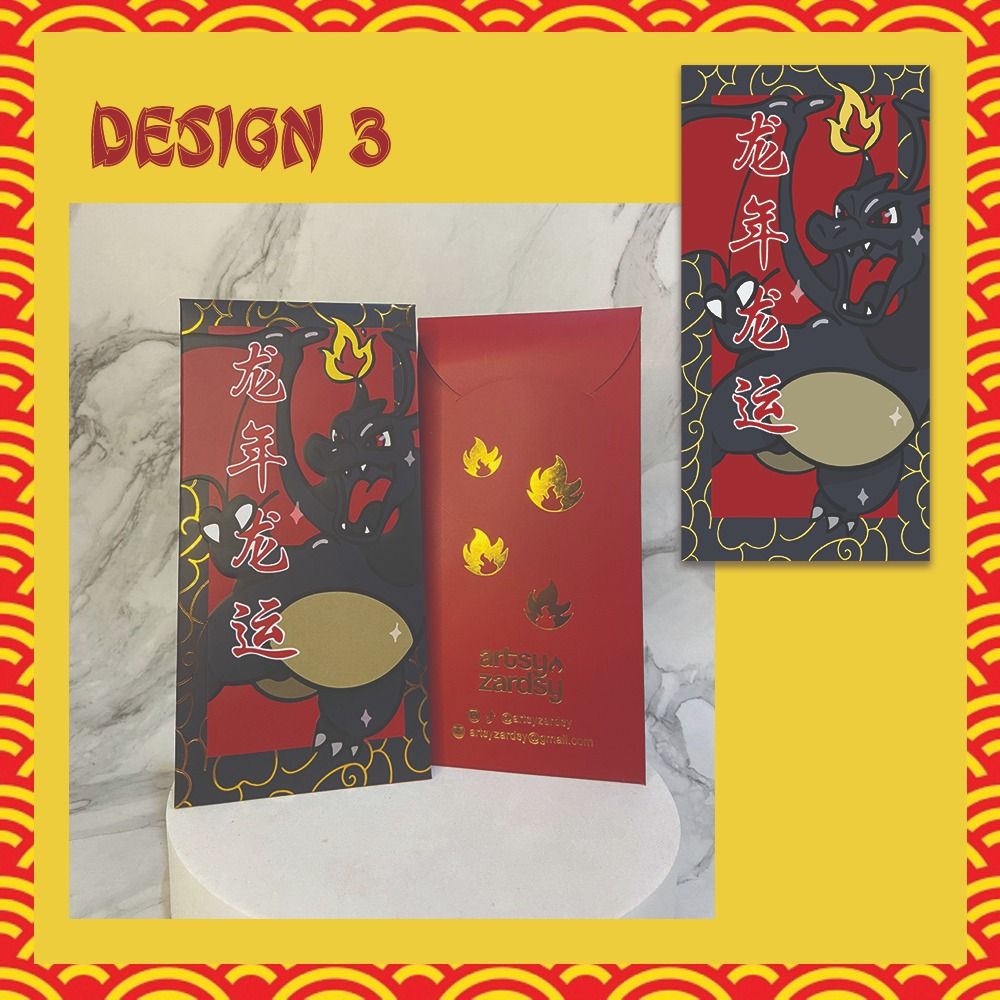 Custom Pokemon Red Packets 2024 Year of The Dragon | Charizard ...