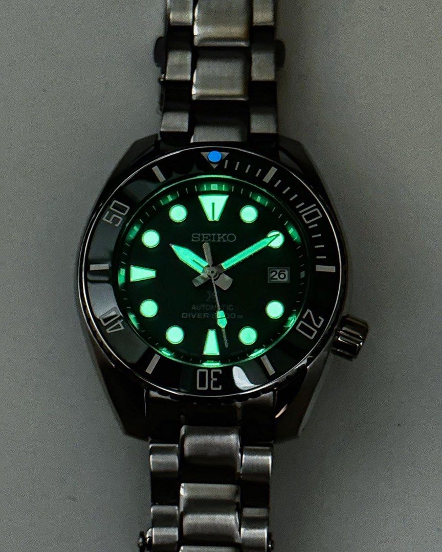 Custom Seiko Mod Sumo Hulk with Ceramic Bezel 44mm, Men's Fashion ...