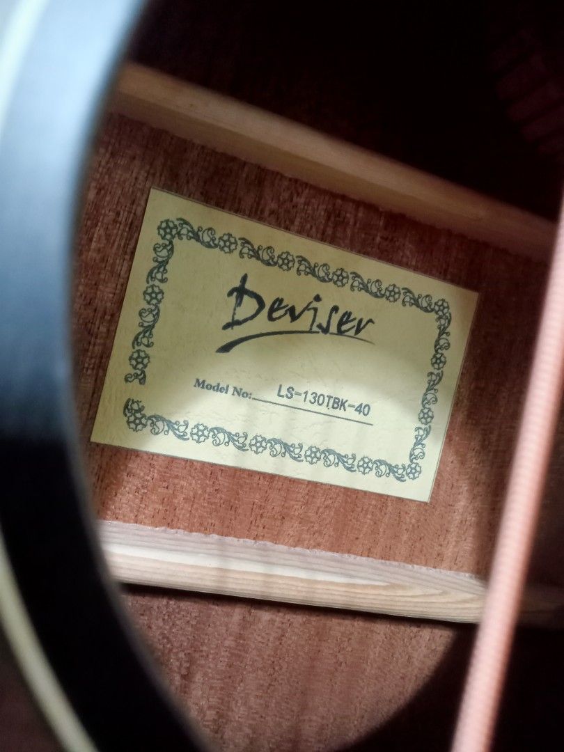 Deviser 40" Acoustic Guitar Oak Grain Wood Z99, Hobbies & Toys, Music ...