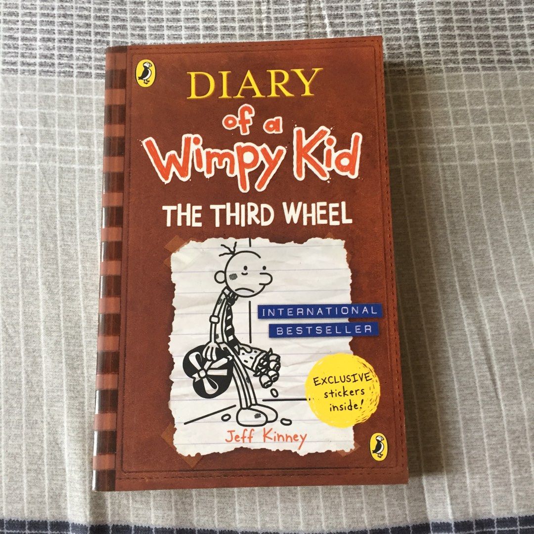 Diary of a Wimpy Kid The Third Wheel, Buku & Alat Tulis, Buku di Carousell