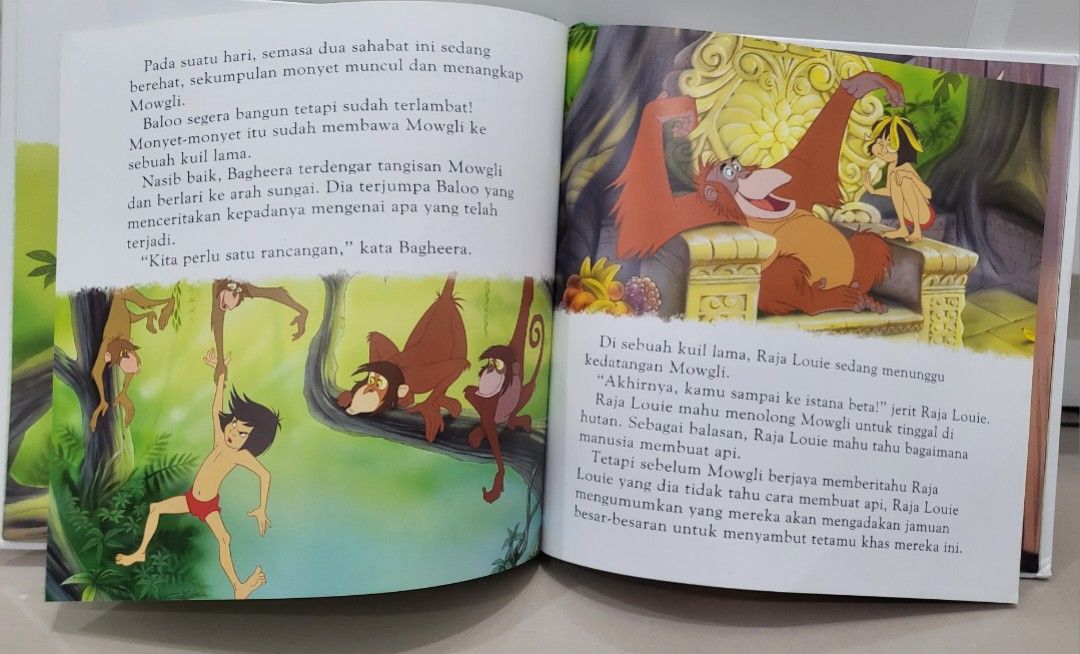 DiSNEY THE JUNGLE BOOK children Malay Reading Book, Hobbies & Toys ...