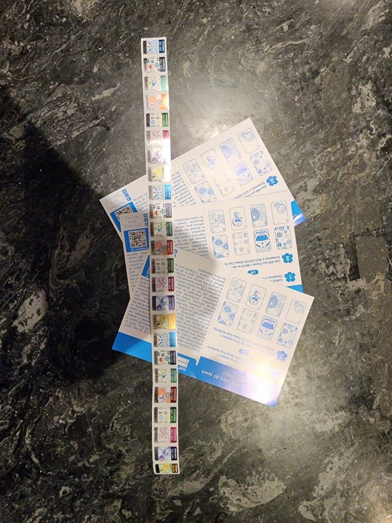 Doraemon 7-11 stickers, Tickets & Vouchers, Vouchers on Carousell