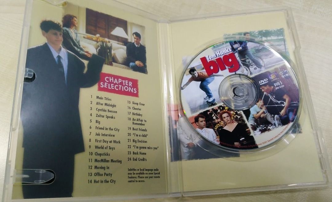DVD - BIG (1988), Hobbies & Toys, Music & Media, CDs & DVDs on Carousell