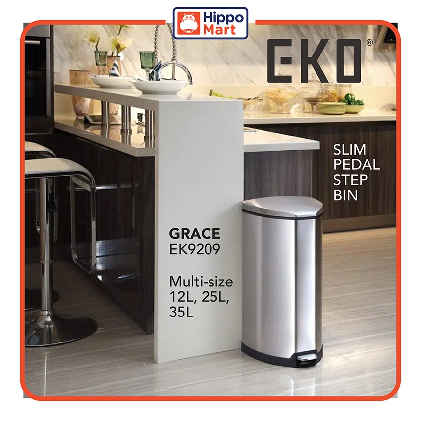 EKO GRACE, EK9209, 12L, 25L, 35L, Pedal Dustbin with Soft Closing ...