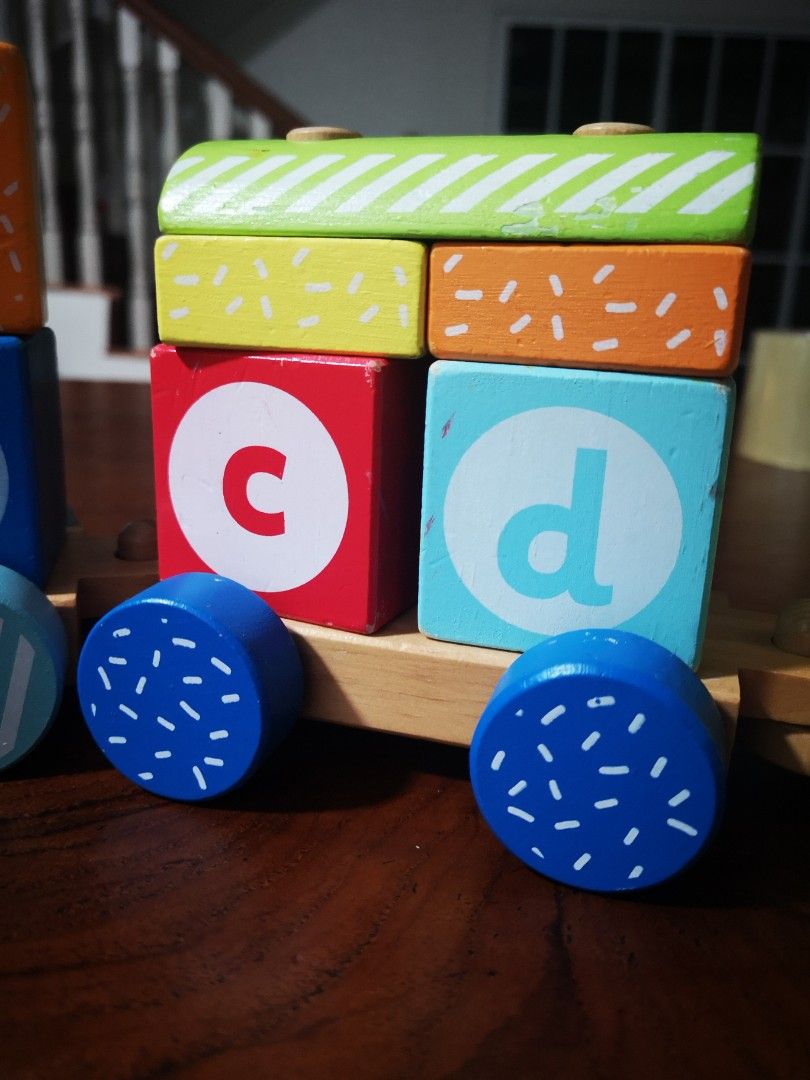 ELC Alphabet Wooden Toy Train, Babies & Kids, Infant Playtime on Carousell