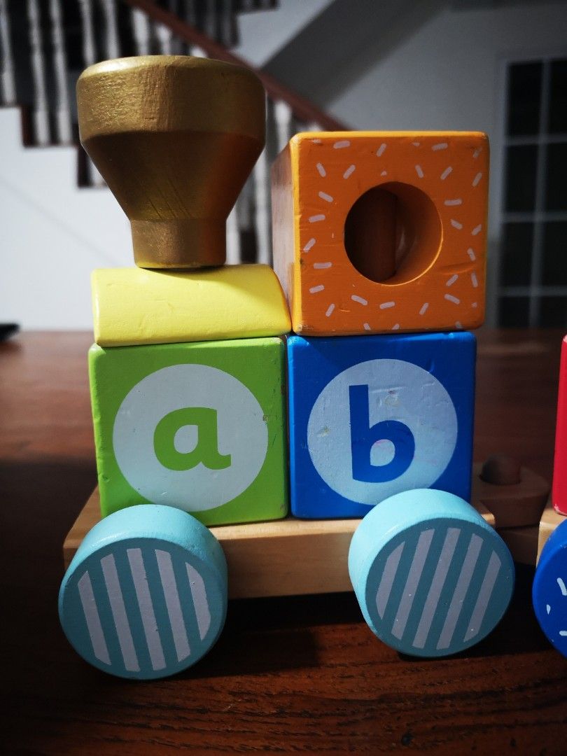 ELC Alphabet Wooden Toy Train, Babies & Kids, Infant Playtime on Carousell