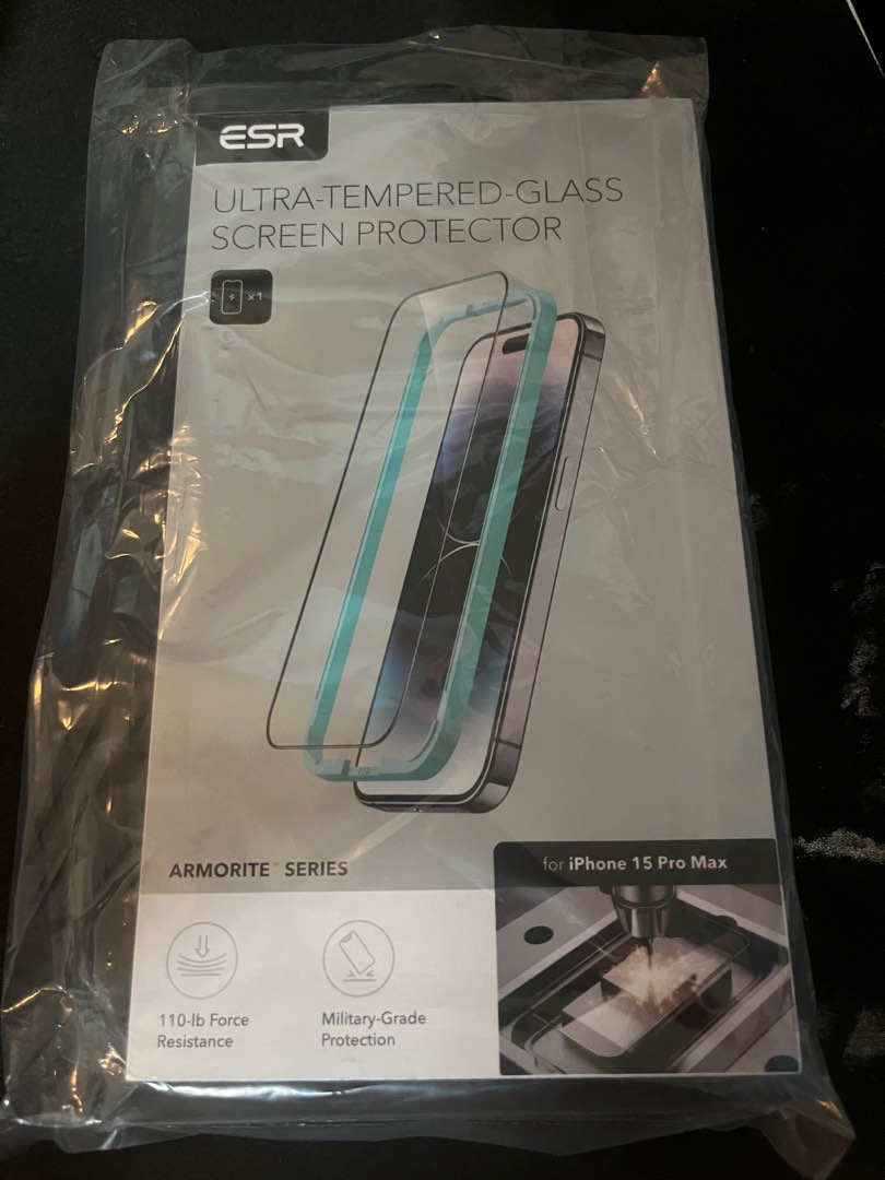 ESR Armorite Ultra Tempered Glass Screen Protector Iphone 15 Pro Max ...