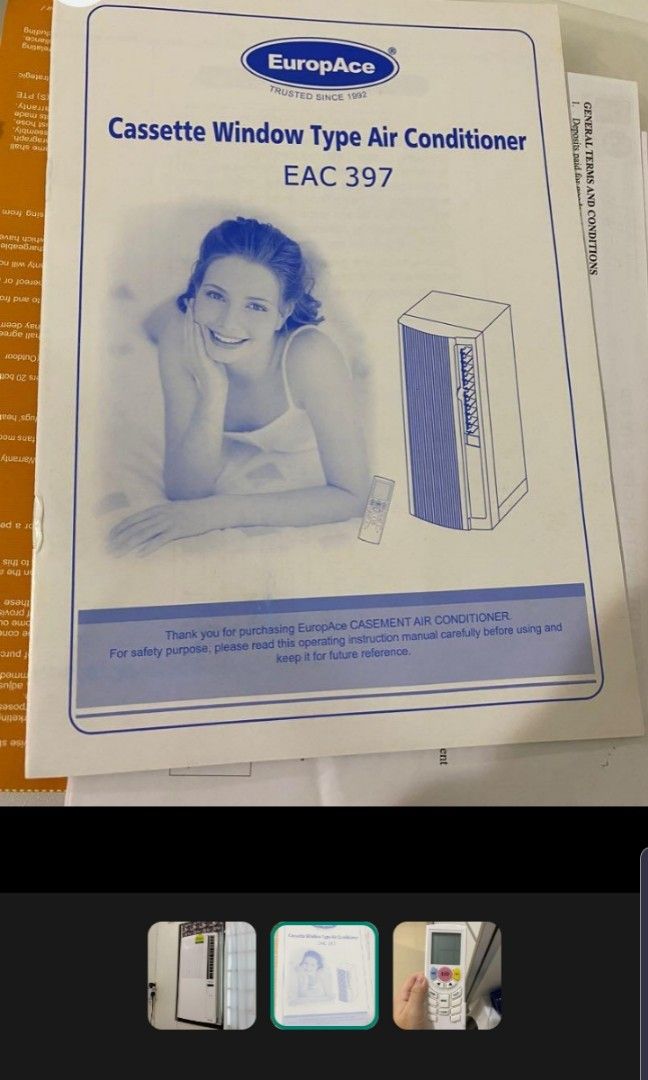 EUROACE EAC 397 CASEMENT AIR CON, TV & Home Appliances, Air ...
