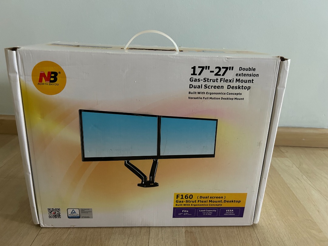 F160 (Dual Screen) Gas-Strut Flexi Mount-Desktop, TV & Home Appliances ...